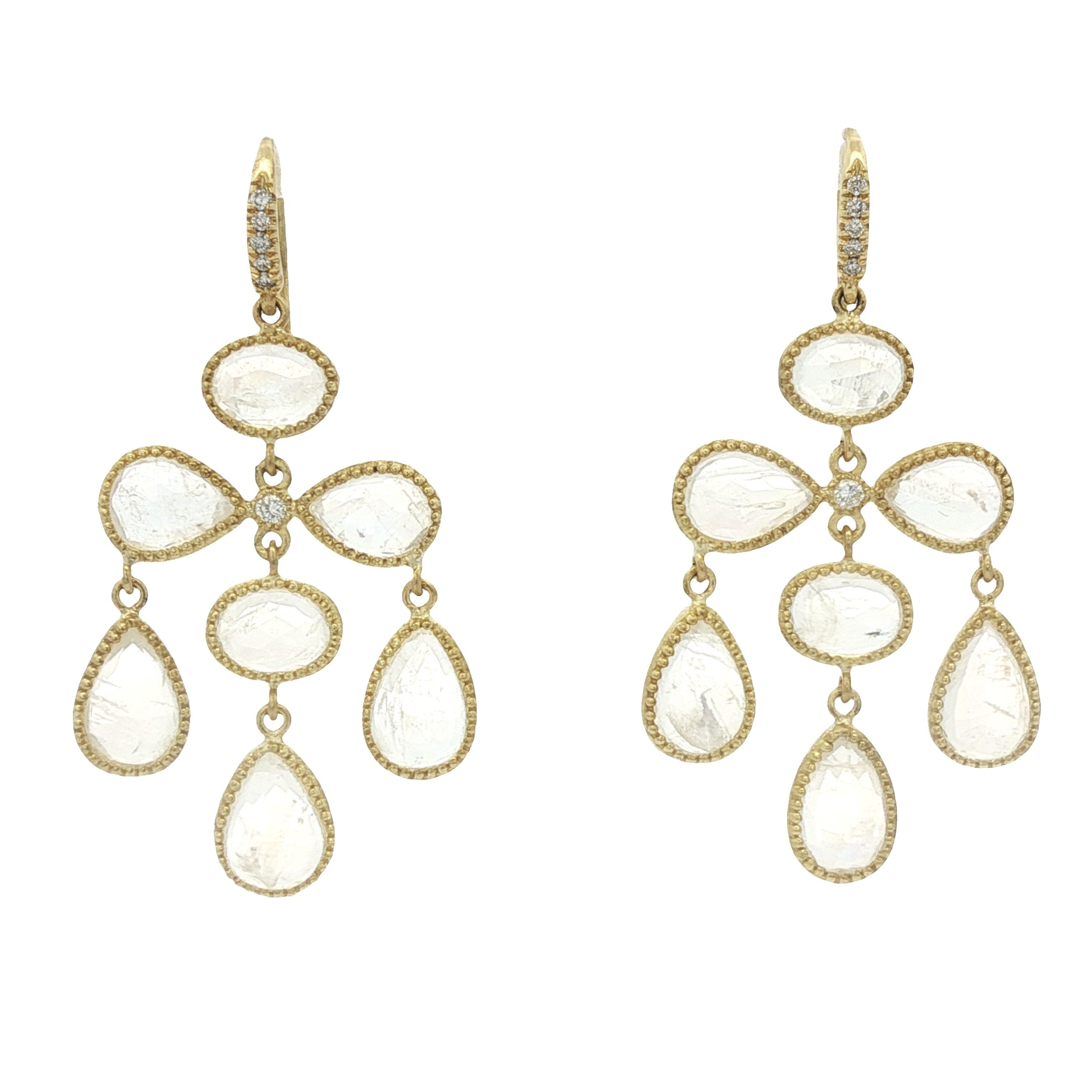 Mixed Shape Rainbow Moonstone Dangle Earrings – sidpottsinc