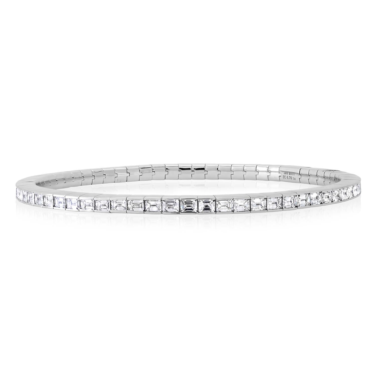 Emerald Cut Diamond Stretch Diamond Bracelet – sidpottsinc